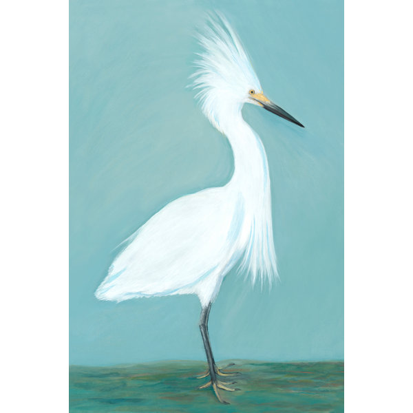 Highland Dunes Lake Heron On Canvas by Courtney Lye Print - Wayfair Canada