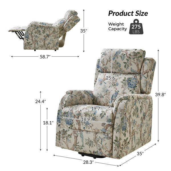 Latitude Run® Aleeta 28.3"W Lift Assist Power Recliner With Side Pocket ...