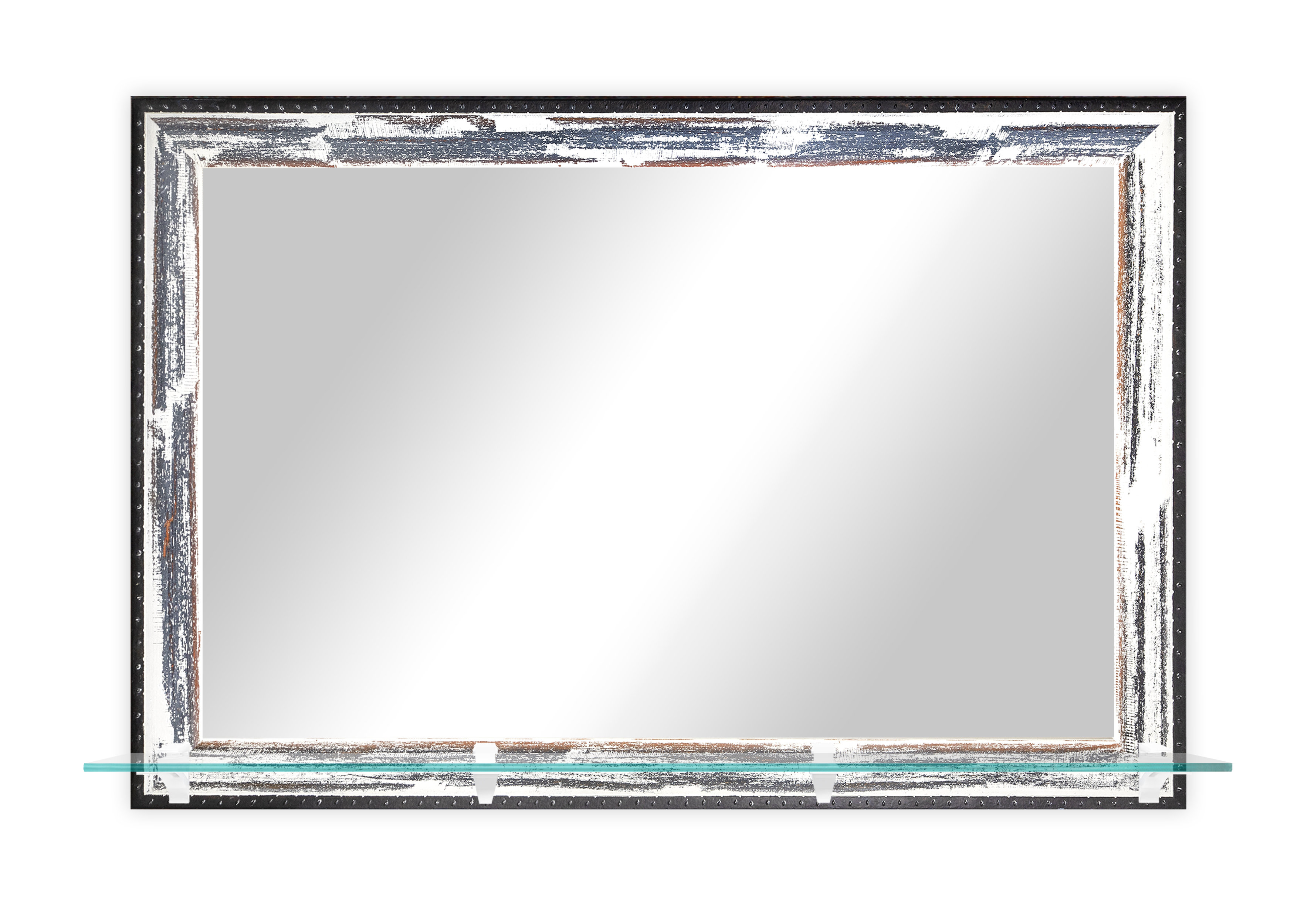 Gracie Oaks Solid Wood Rectangle Wall Mirror | Wayfair
