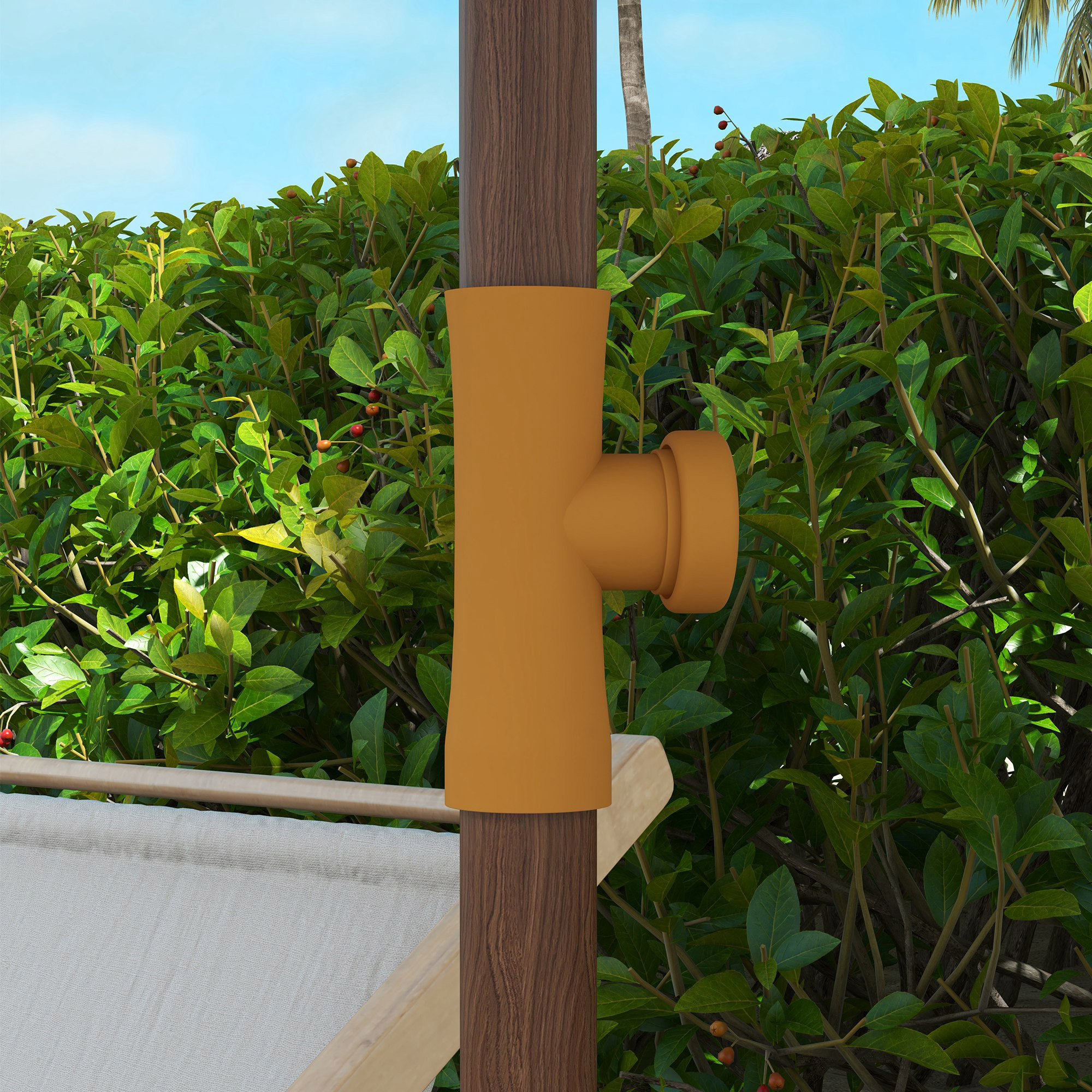 Arlmont & Co. Outsunny 6.2' Portable Beach Umbrella, Uv 40+ Ruffled ...