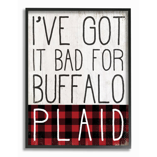 Millwood Pines 'Bad For Buffalo Plaid Funny Seasonal Autumn Fall Word ...
