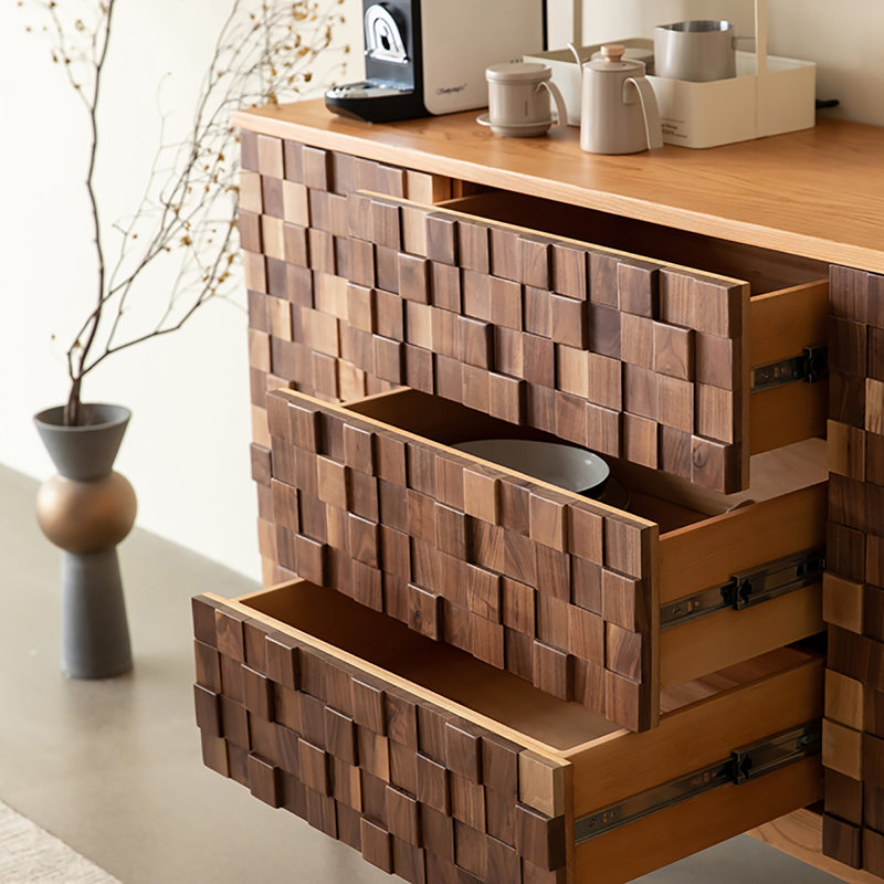 Liu's ink furniture Wabi-sabi style sideboard cabinet locker | Wayfair