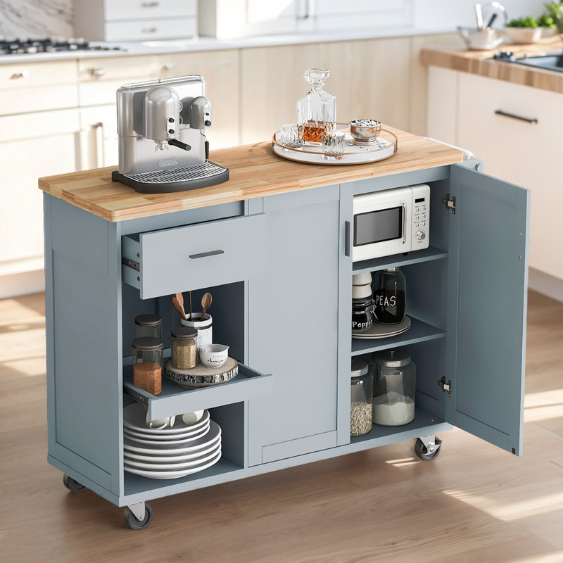 Lark Manor™ Solid Wood Top Kitchen Island | Wayfair
