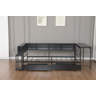 Wrought Studio™ Modern Corner Bed Frame with Integrated Bookcase, LED ...