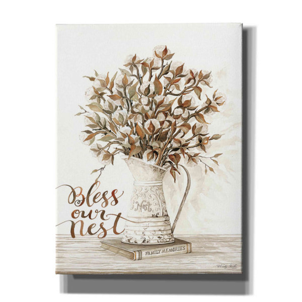 August Grove® Epic Graffiti 'Bless Our Nest Cotton Bouquet' By C ...