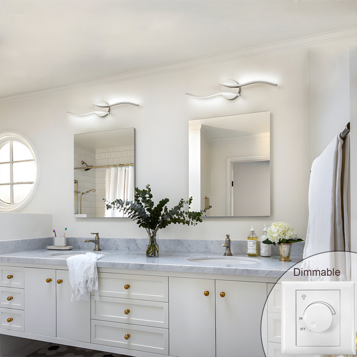 Orren Ellis Philpott 2-Light Dimmable LED Vanity Light & Reviews | Wayfair