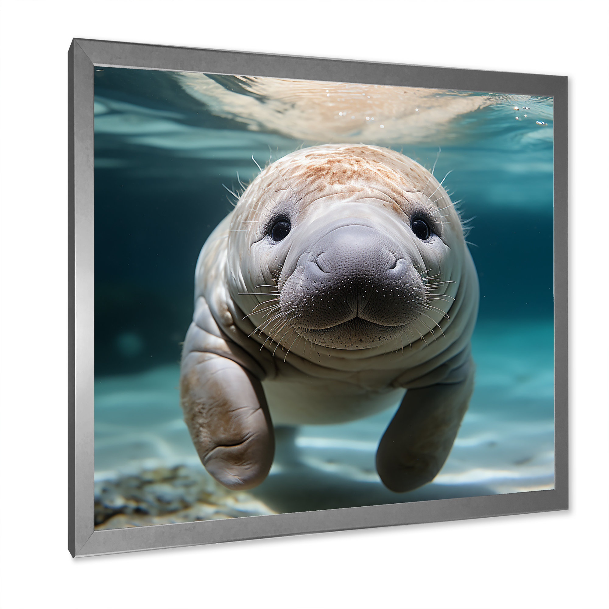 Highland Dunes Curious Manatee Gaze III - Manatee Wall Art | Wayfair
