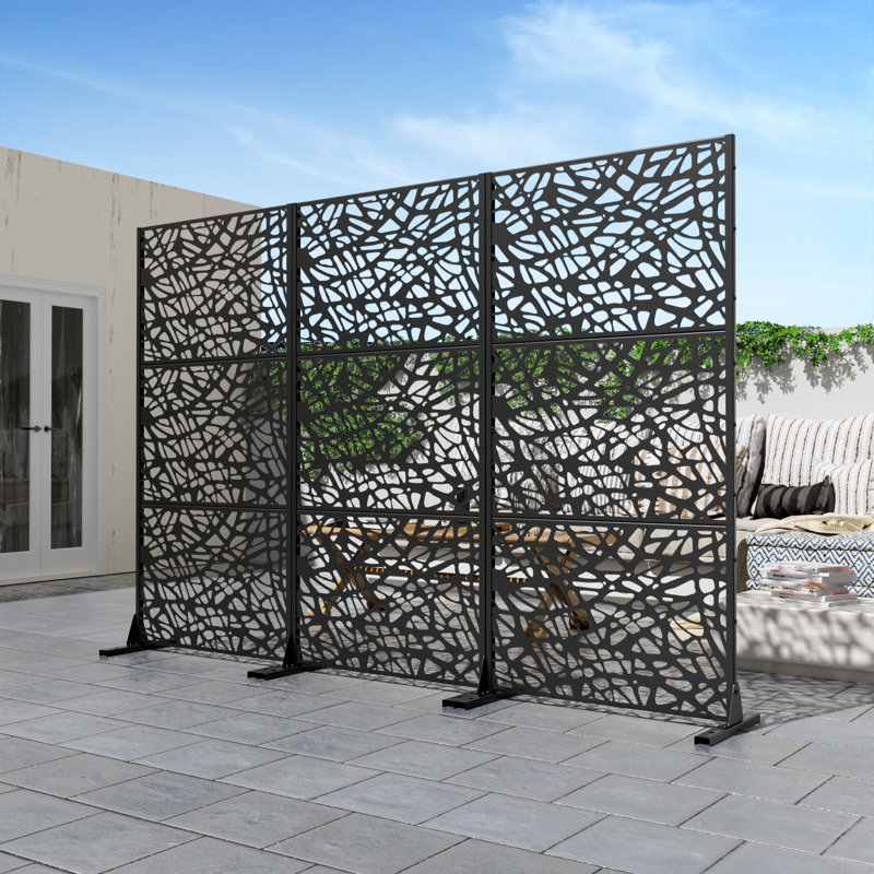 Dovelina Metal Privacy Screen Fence Panel | Wayfair