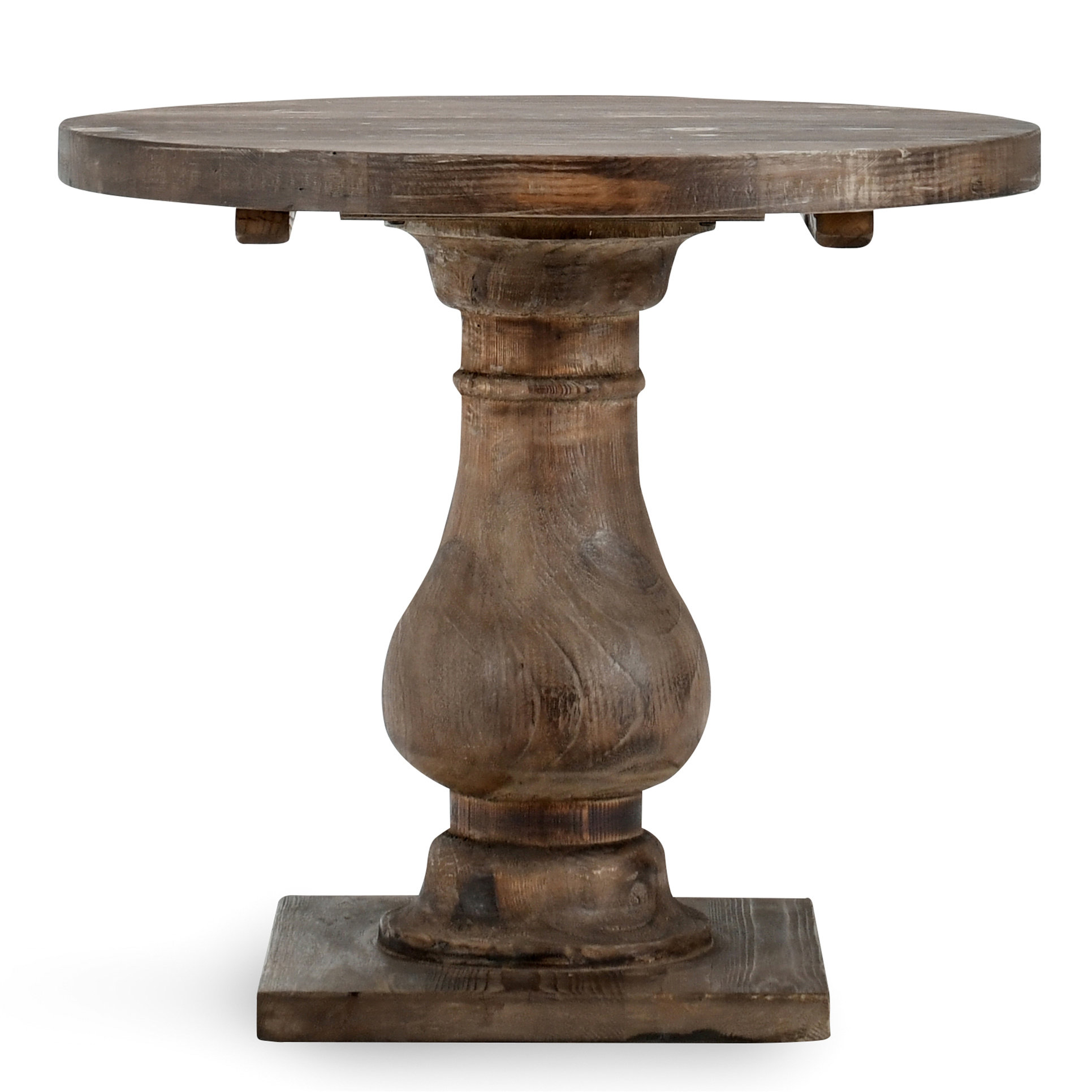 August Grove® Classic Transitional Rustic Round End Table With Aged ...