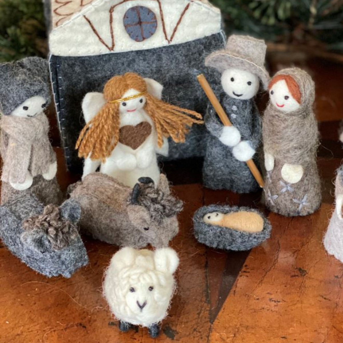 The Holiday Aisle® 12 Piece Handmade Felted Nativity Scene Set | Wayfair