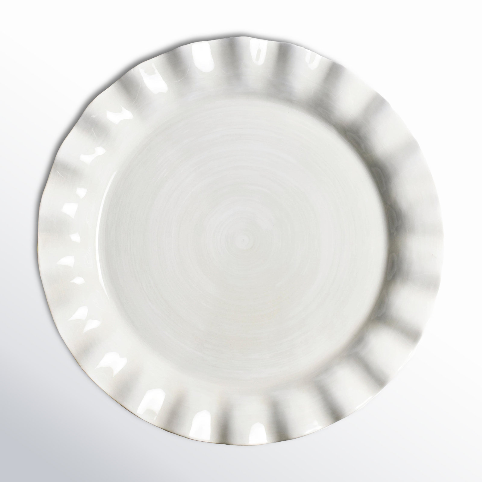 Coton Colors Signature Ruffle Round Platter | Birch Lane