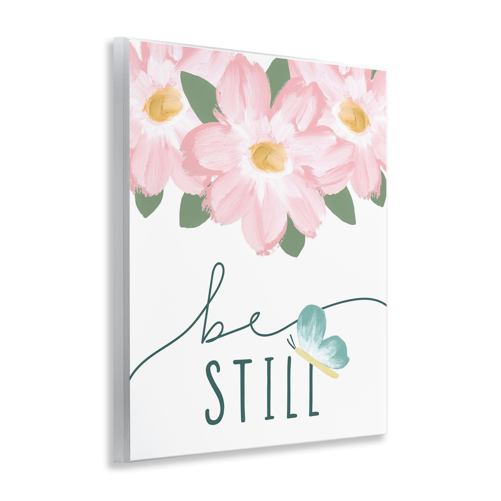 Ophelia & Co. Be Still with Florals Wall Plaque Art by Blue Chair ...