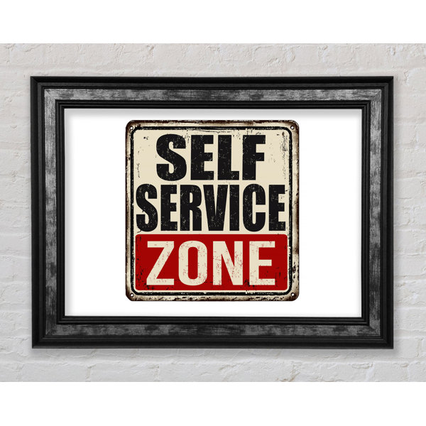 Ebern Designs Self Service Zone - Single Picture Frame Art Prints ...