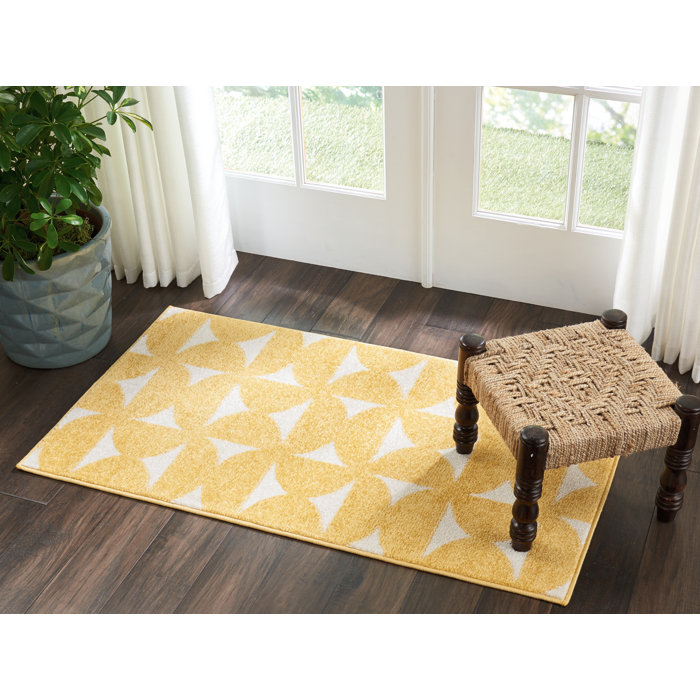 Wrought Studio Petrina Yellow Area Rug & Reviews | Wayfair