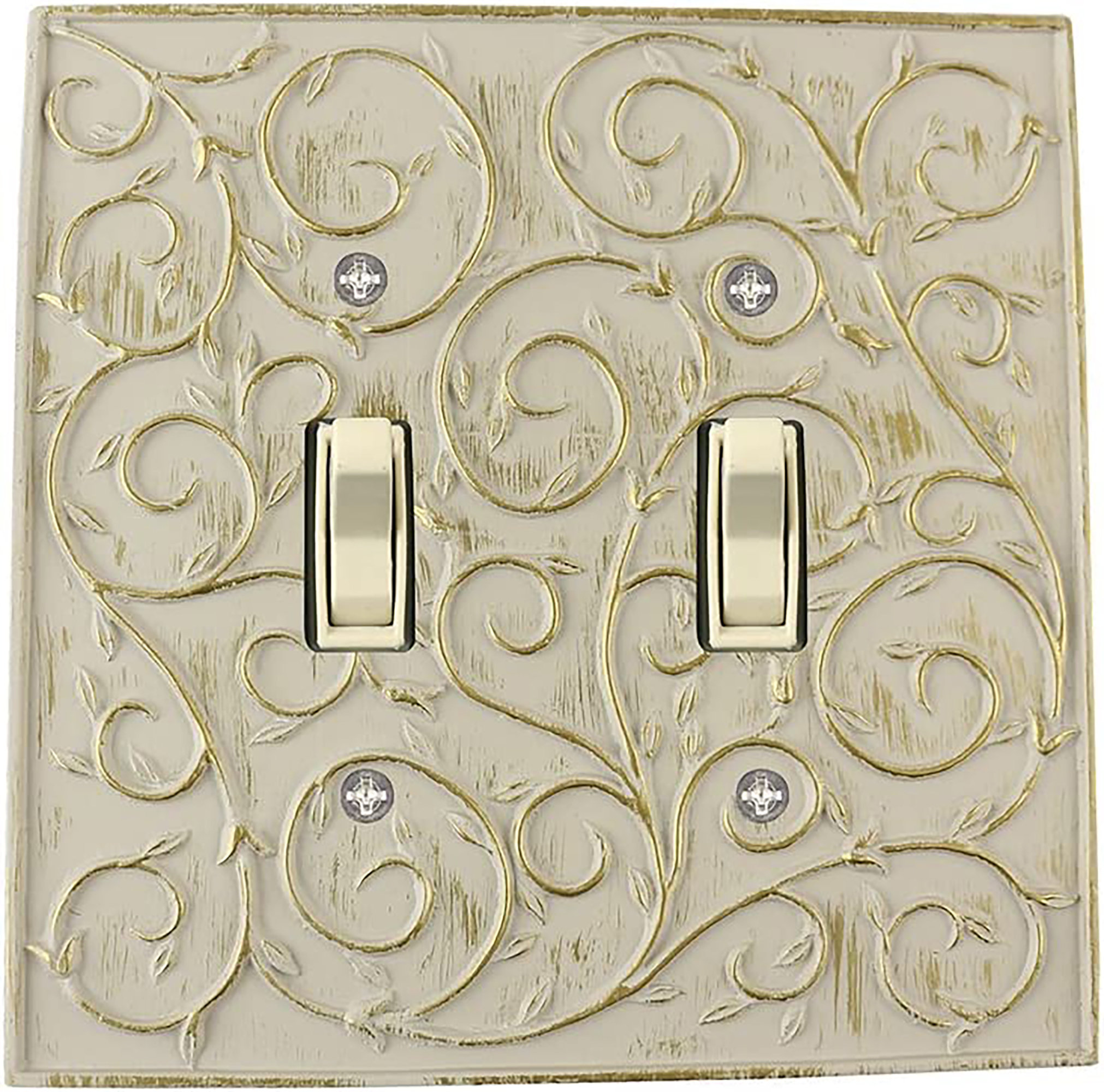 Meriville French Scroll 2-Gang Toggle Light Switch Wall Plate & Reviews ...