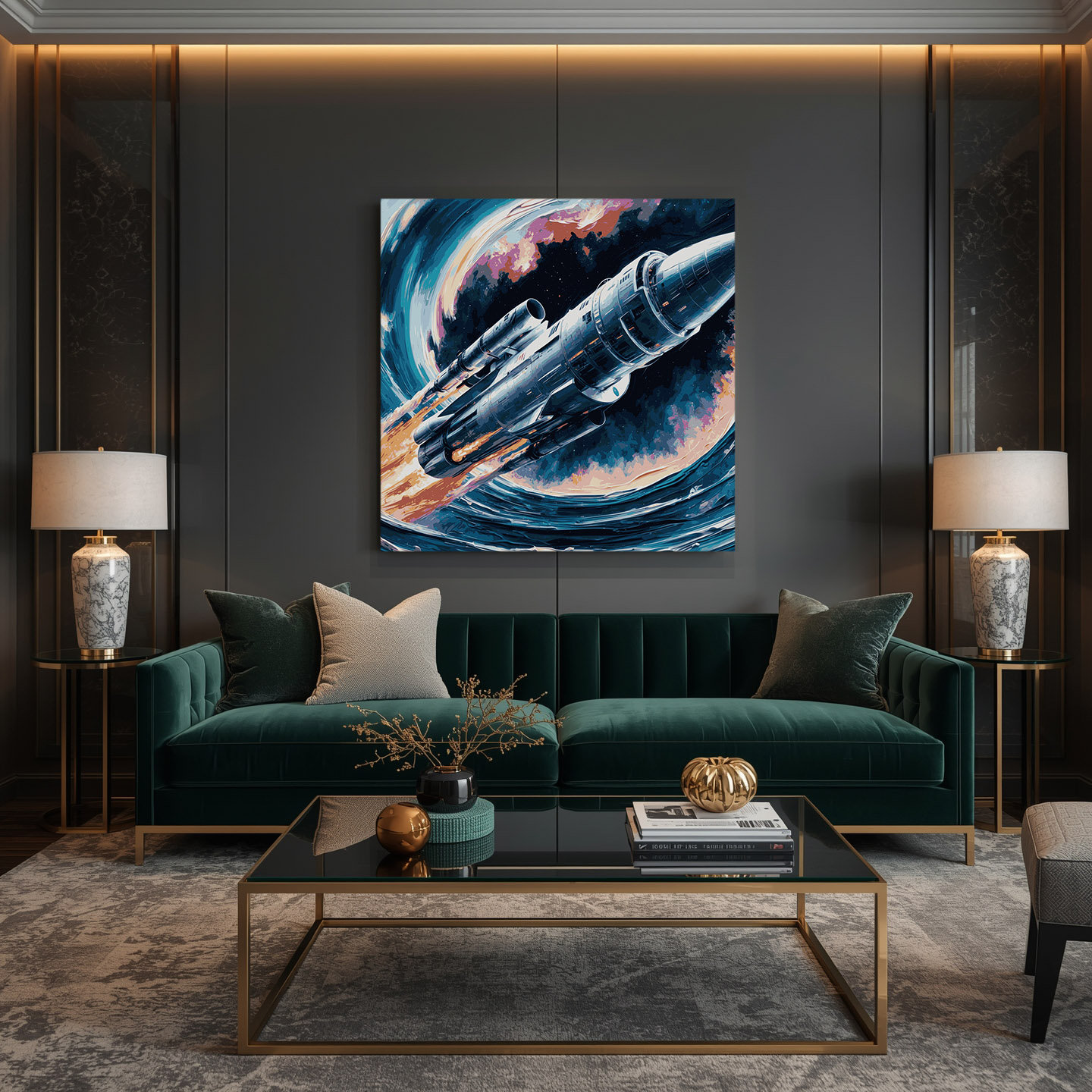 Ivy Bronx Space SpaceX Starship concepts Blue Canvas Wall Art - Wayfair ...