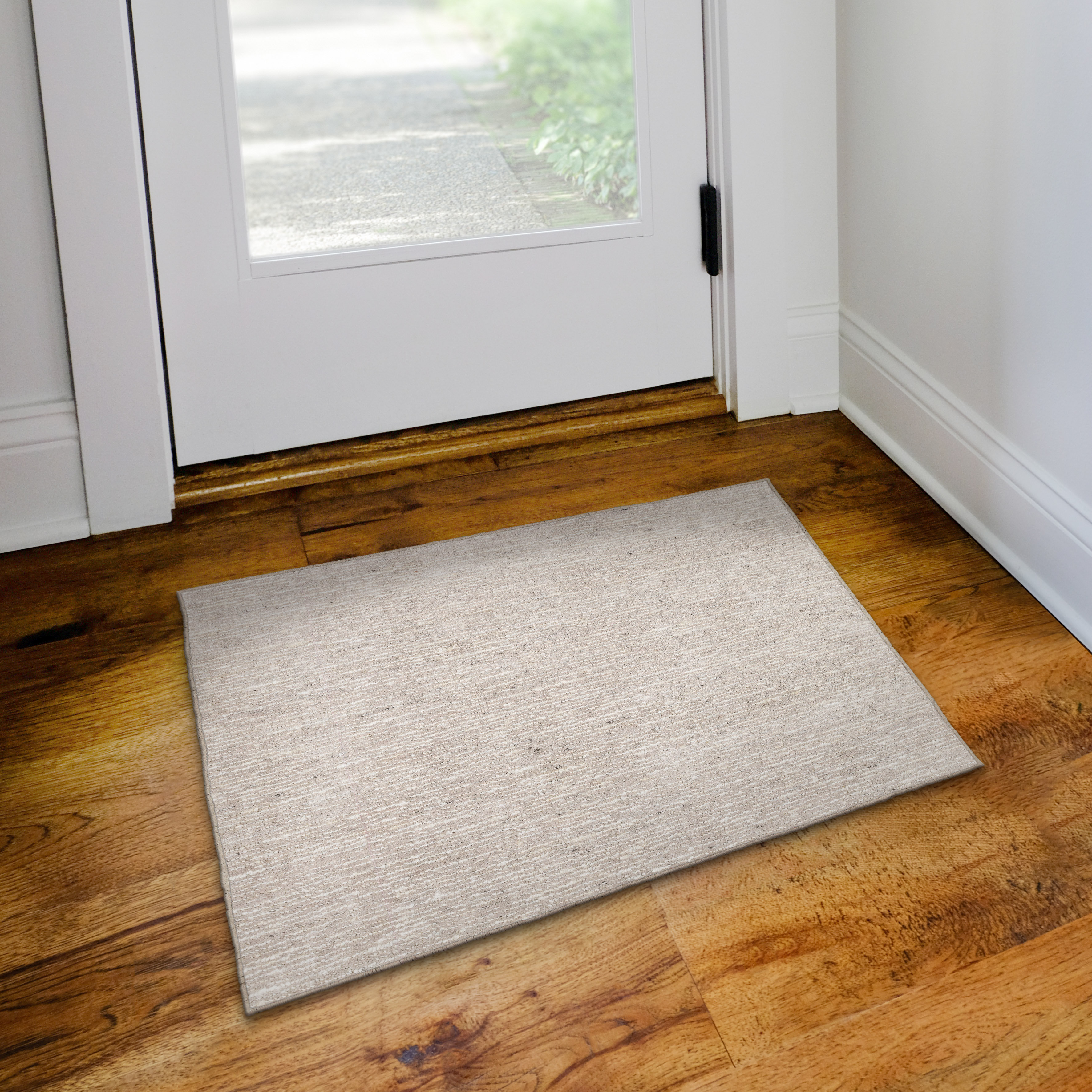 DBK Addison Villager Active Solid Ivory Rug | Wayfair
