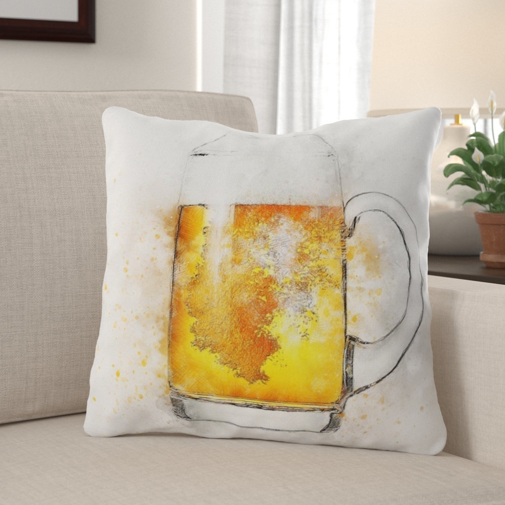 Rug Tycoon Beer Throw Pillow | Wayfair