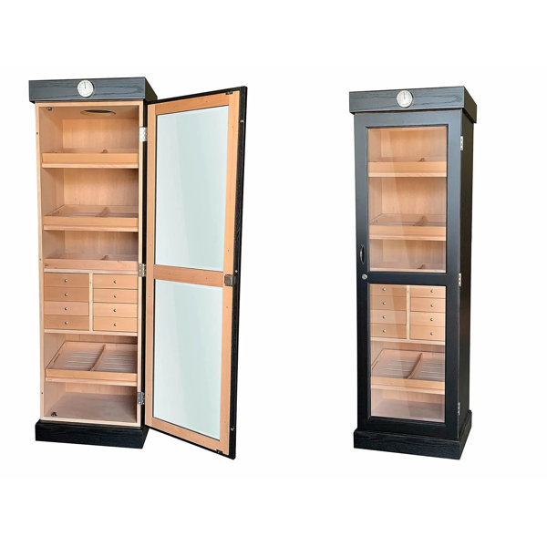 Humidor Supreme Premium Tower Humidor Cabinet Holds Up to 3000 Cigars ...