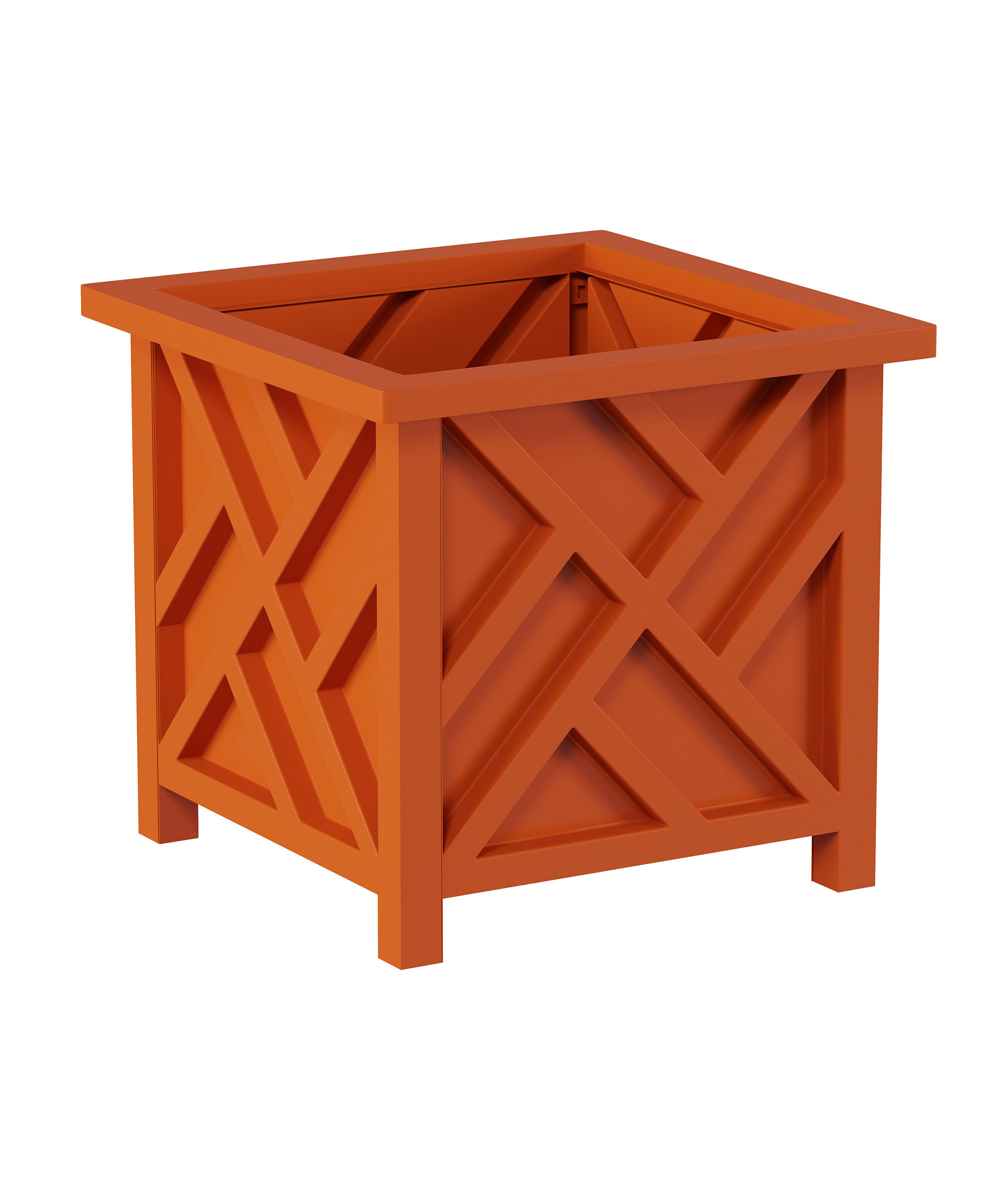 Gracie Oaks Calista Lattice Box Decorative Outdoor Flower or Plant Pot ...