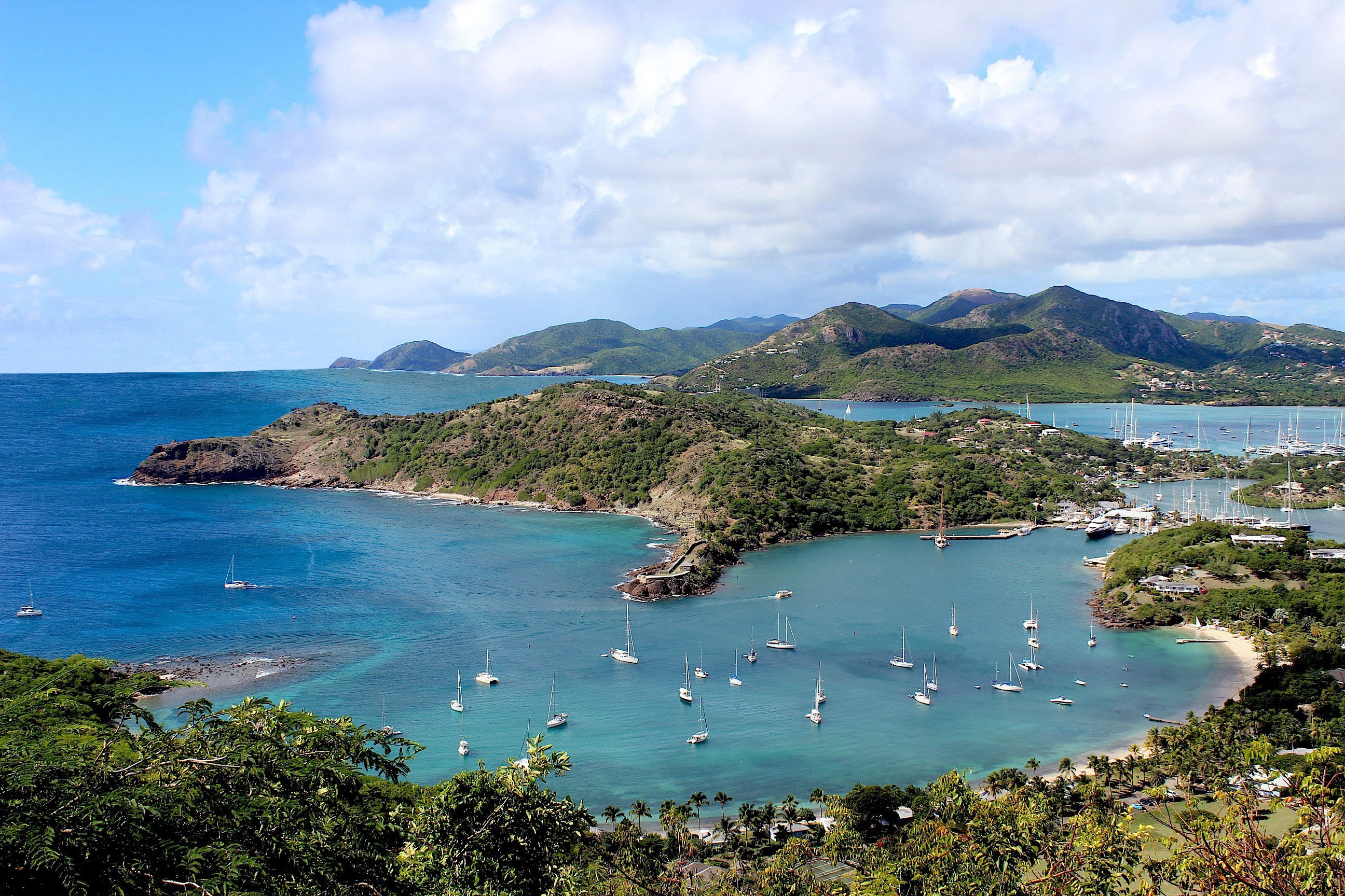 Breakwater Bay View of English Harbour - Wrapped Canvas Photograph ...