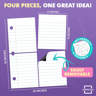 Scribbledo 24” X 30” Giant Magnetic Notebook Paper For Classroom ...