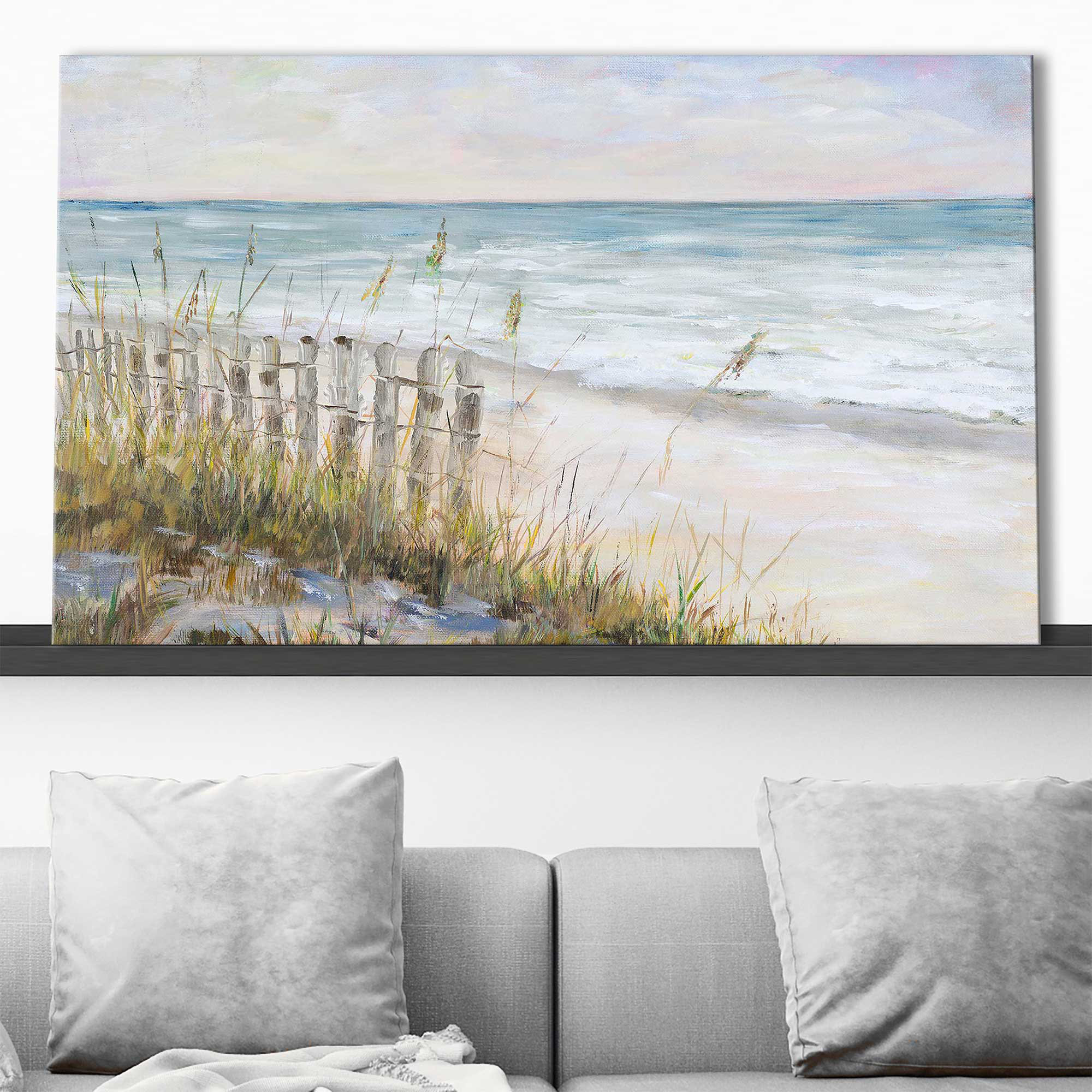 Rosecliff Heights Mist Ocean View by Julie Derice - Painting | Wayfair