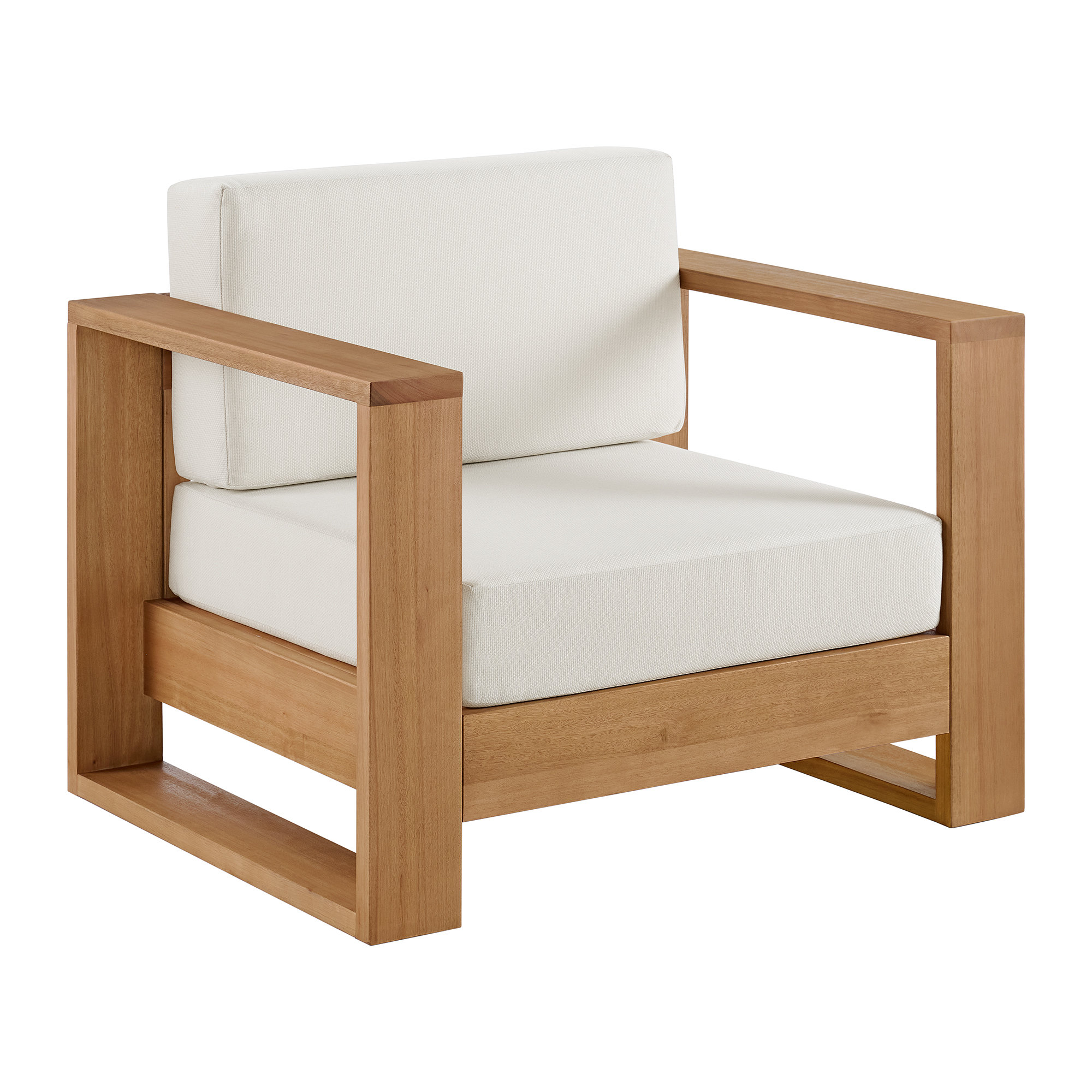 AllModern Shay 39" Outdoor Lounge Chair In Oiled Eucalyptus & Reviews ...