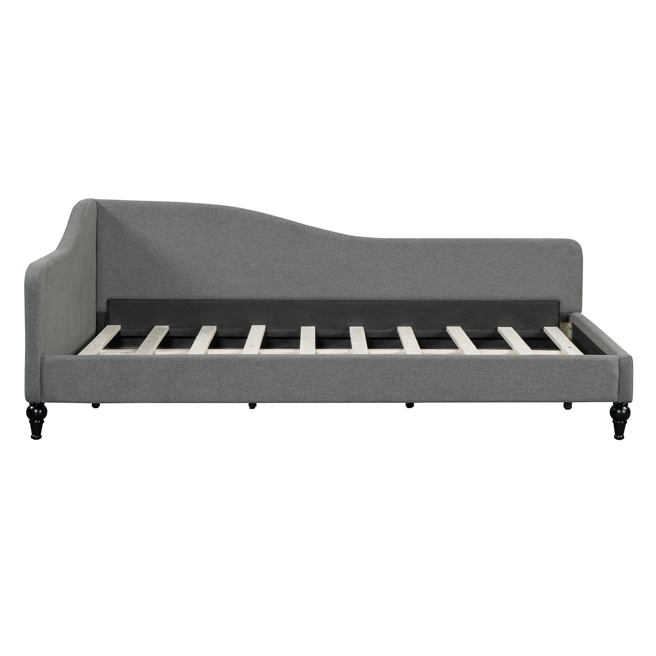 Alcott Hill® L-Shaped Linen Daybed, with Solid Wood Legs | Wayfair