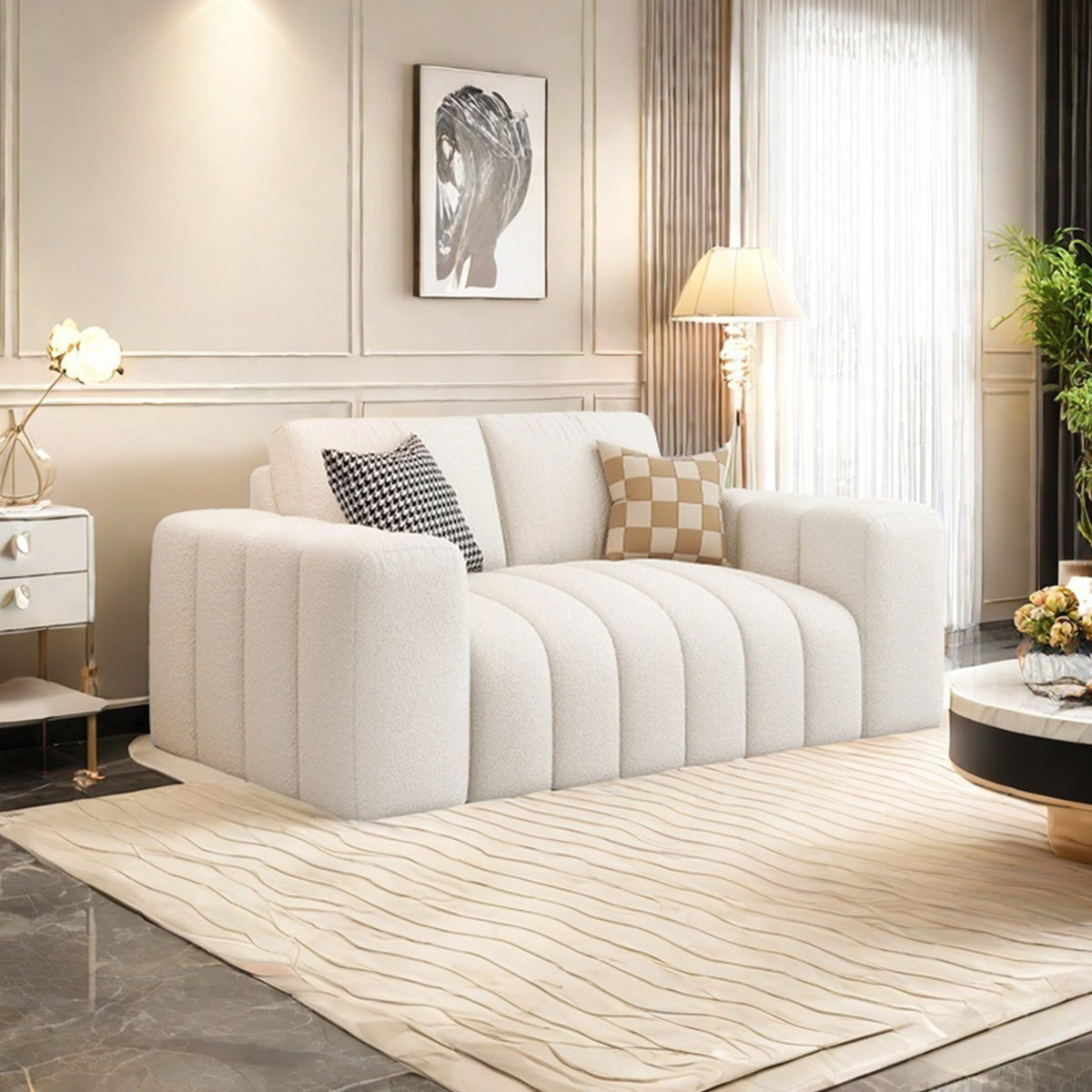 KANGLY Modern piano keys simple straight sofa - Wayfair Canada