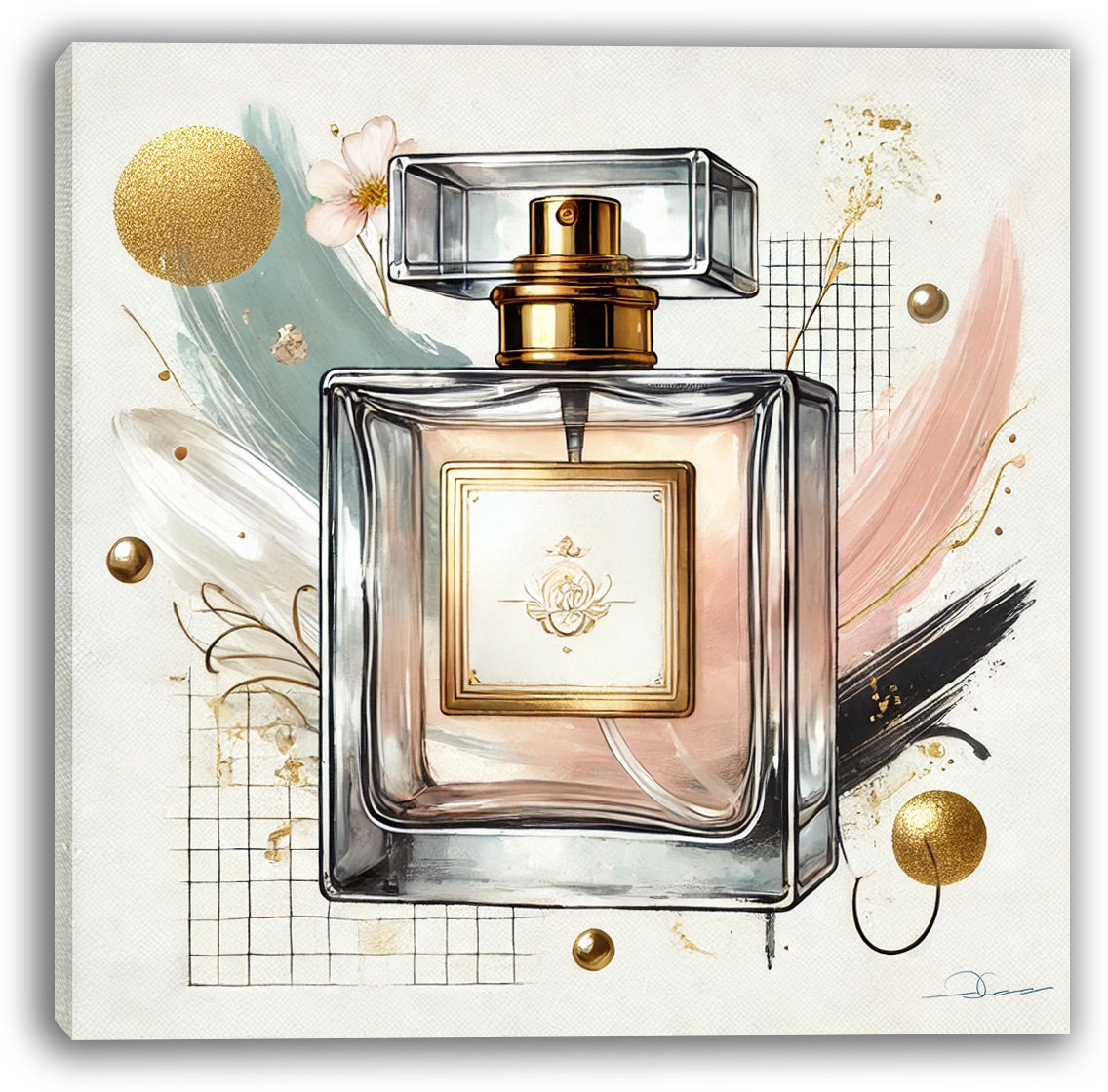 House of Hampton® Timeless Elegance: Perfume Bottle Canvas Wall Art ...