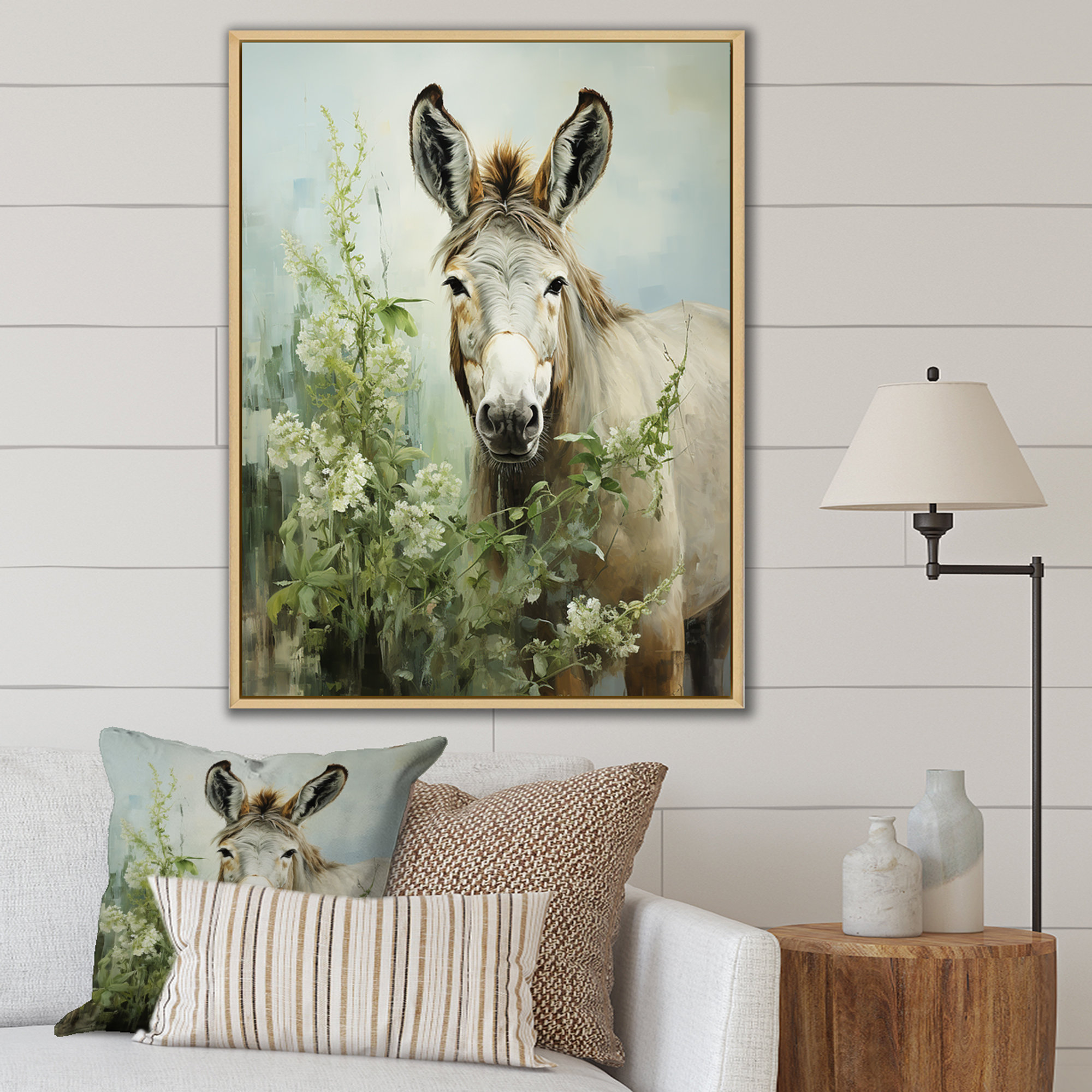 Gracie Oaks Farmhouse Donkey In Field V - Donkey Wall Art | Wayfair