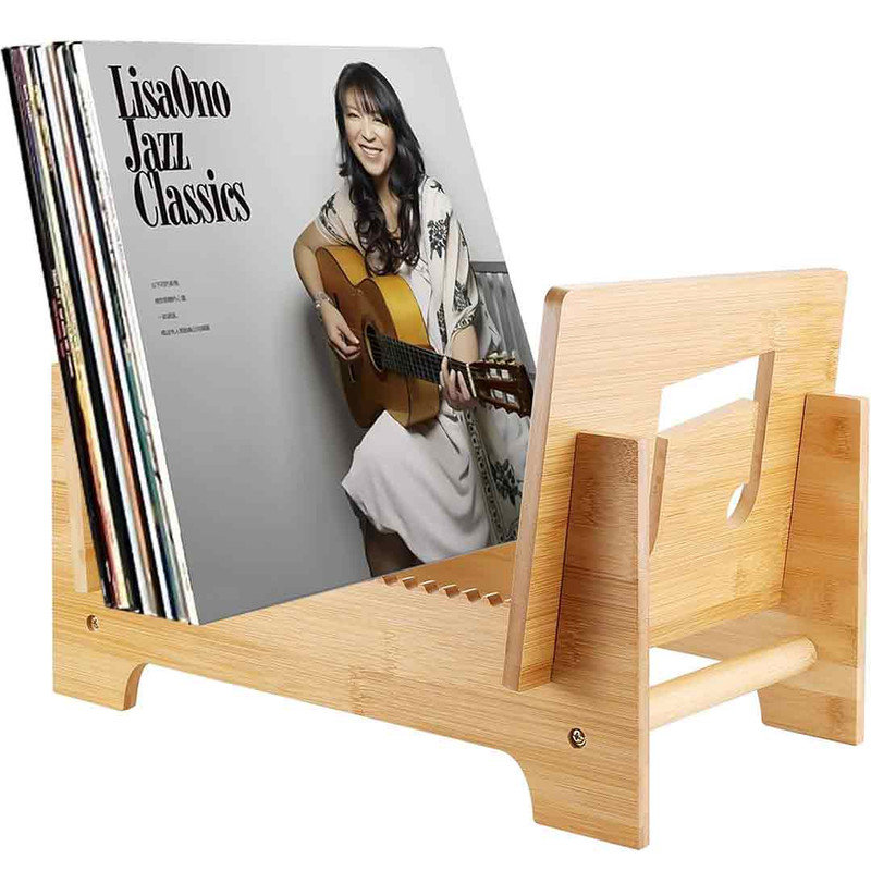 Latitude Run® Vinyl Record Storage Holder, Album Display CD Store Rack ...
