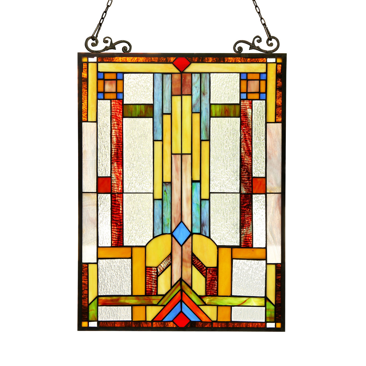 Astoria Grand Tiffany Glass Window Panel & Reviews | Wayfair