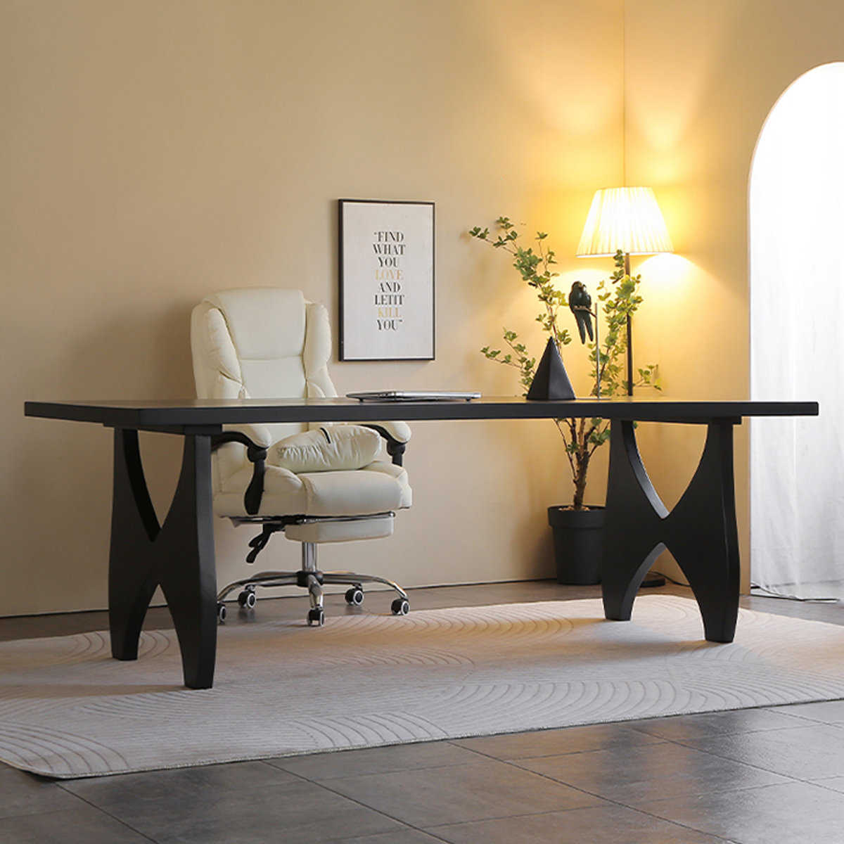 Cozynest Black Rectangular Solid Wood desks - Wayfair Canada