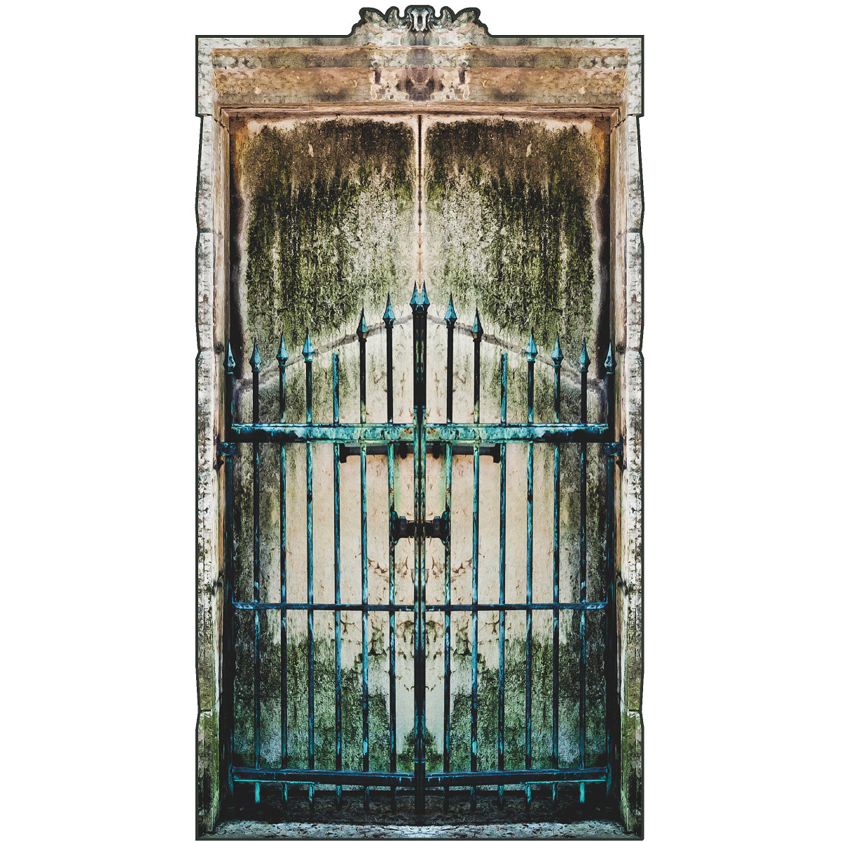 Wet Paint Printing Medieval Crypt Cemetery Gates Entrance Cardboard ...