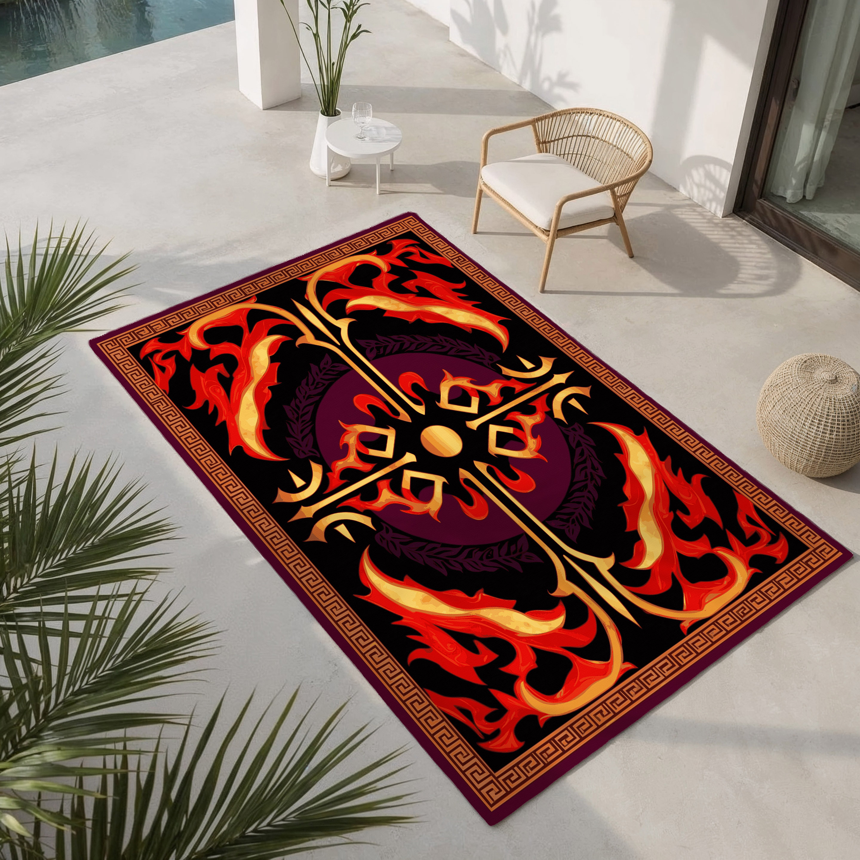 Fleur De Lis Living Vine Of Eternity Indoor And Outdoor Area Rug | Wayfair
