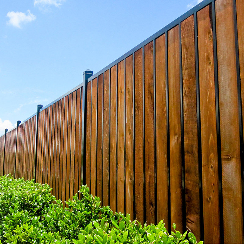 Fortress Building Products Estate 6-in x 6-in x 10-ft Gloss Black Steel ...