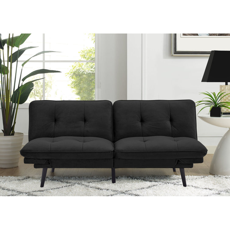 Serta Ebenezer 71.65'' Armless Tufted Convertible Futon Sofa | Wayfair