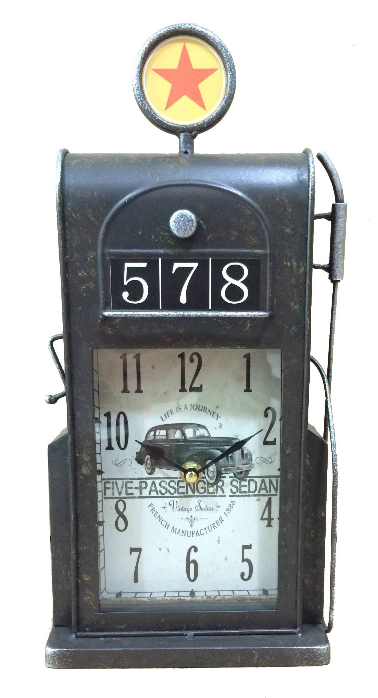 Williston Forge Vintage Gas Pump Tabletop Clock | Wayfair