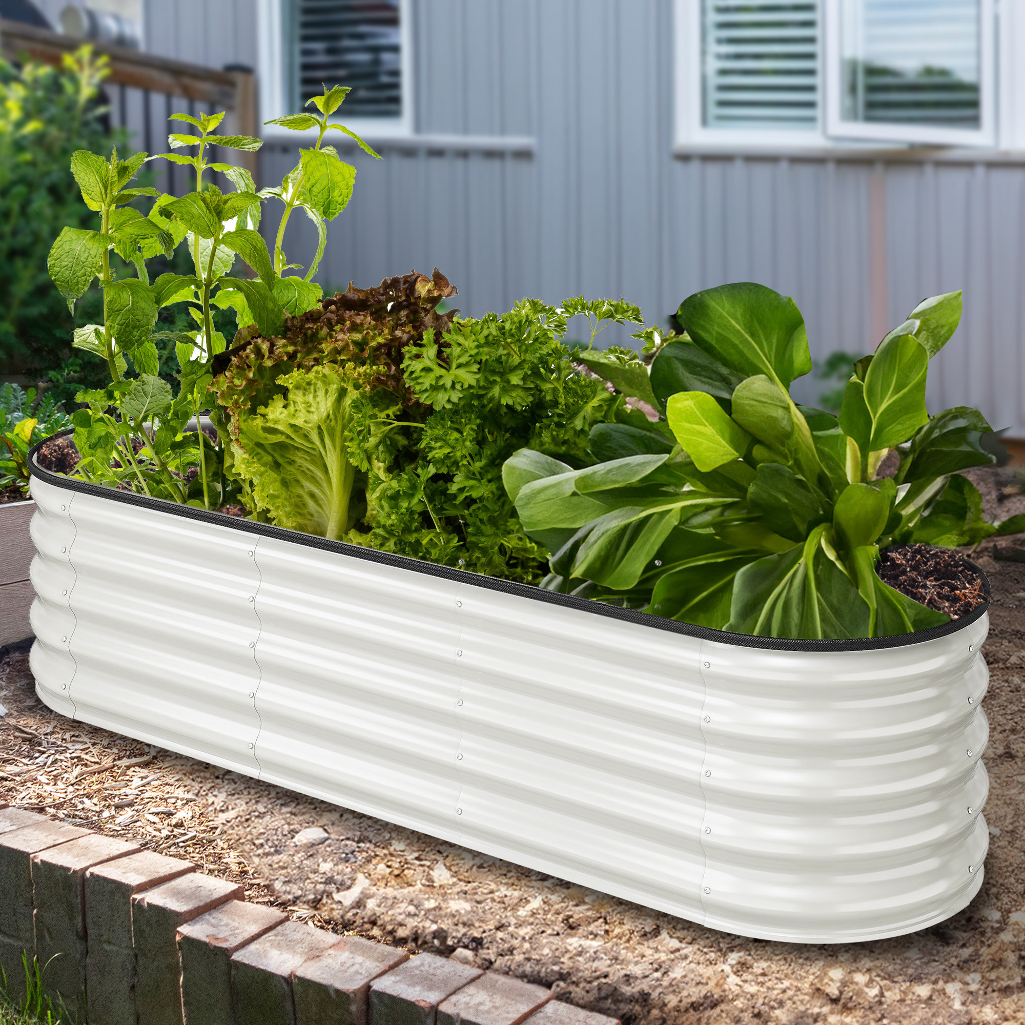 Latitude Run® 6.5 ft x 2 ft Steel Raised Garden Bed | Wayfair