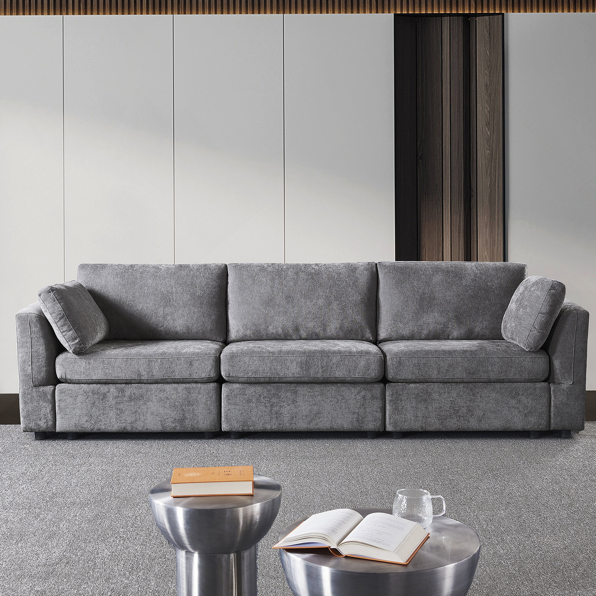 Latitude Run® Modular Sofa Chenille Fabric Soft grand Knock down | Wayfair