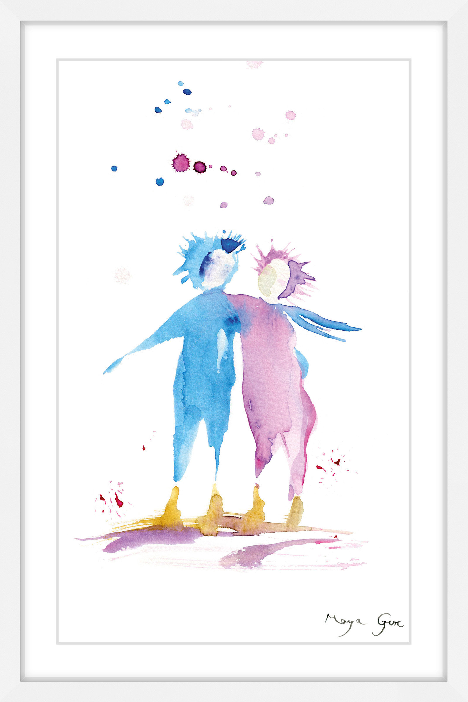 Marmont Hill 'Couple Hug' by Maya Gur Framed Print - Wayfair Canada