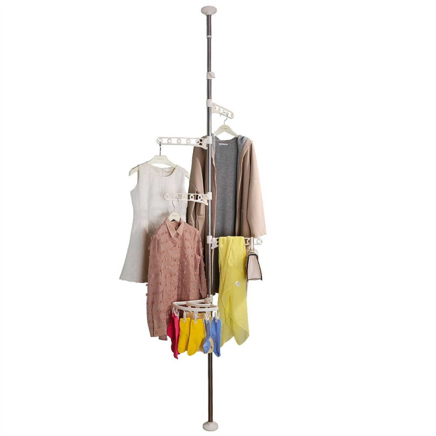 Rebrilliant Nodia 13.19" Stainless Steel Clothing Rack | Wayfair