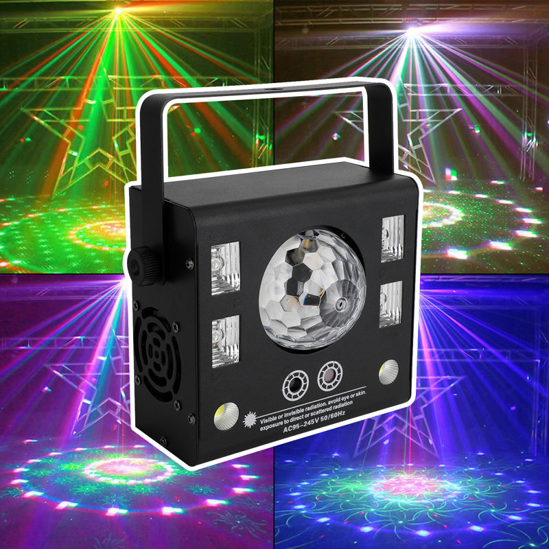 The Holiday Aisle® 4 In 1 RGB Disco Party DJ Light | Wayfair
