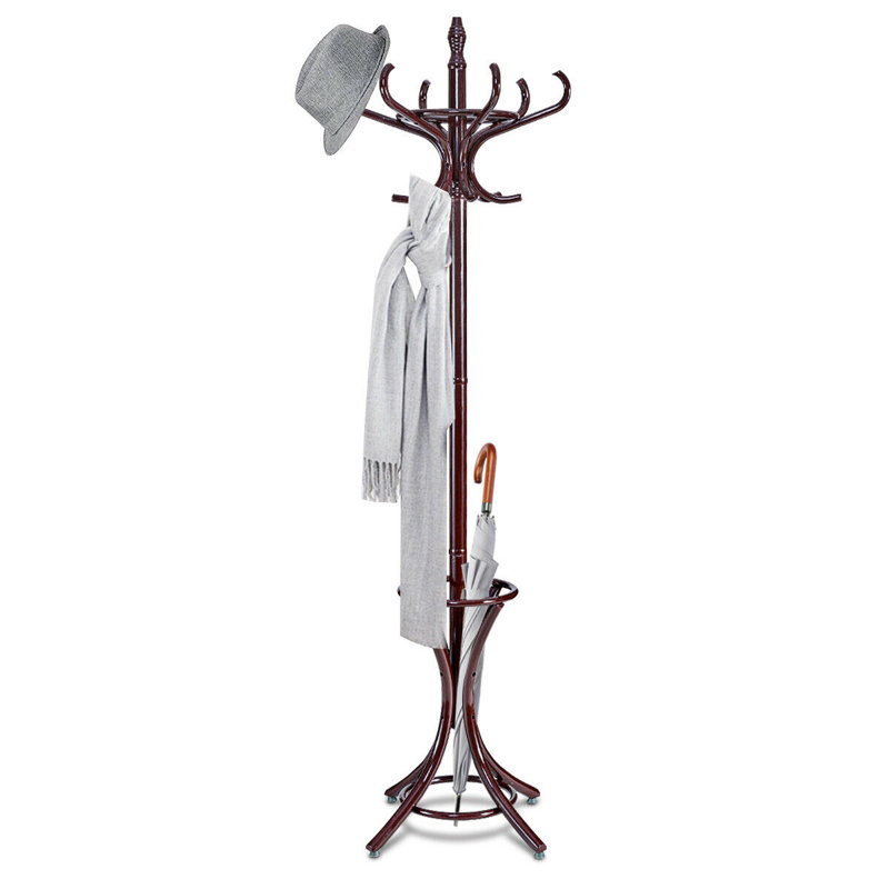 Red Barrel Studio® Solid Wood 6 - Hook Freestanding Coat Rack & Reviews ...