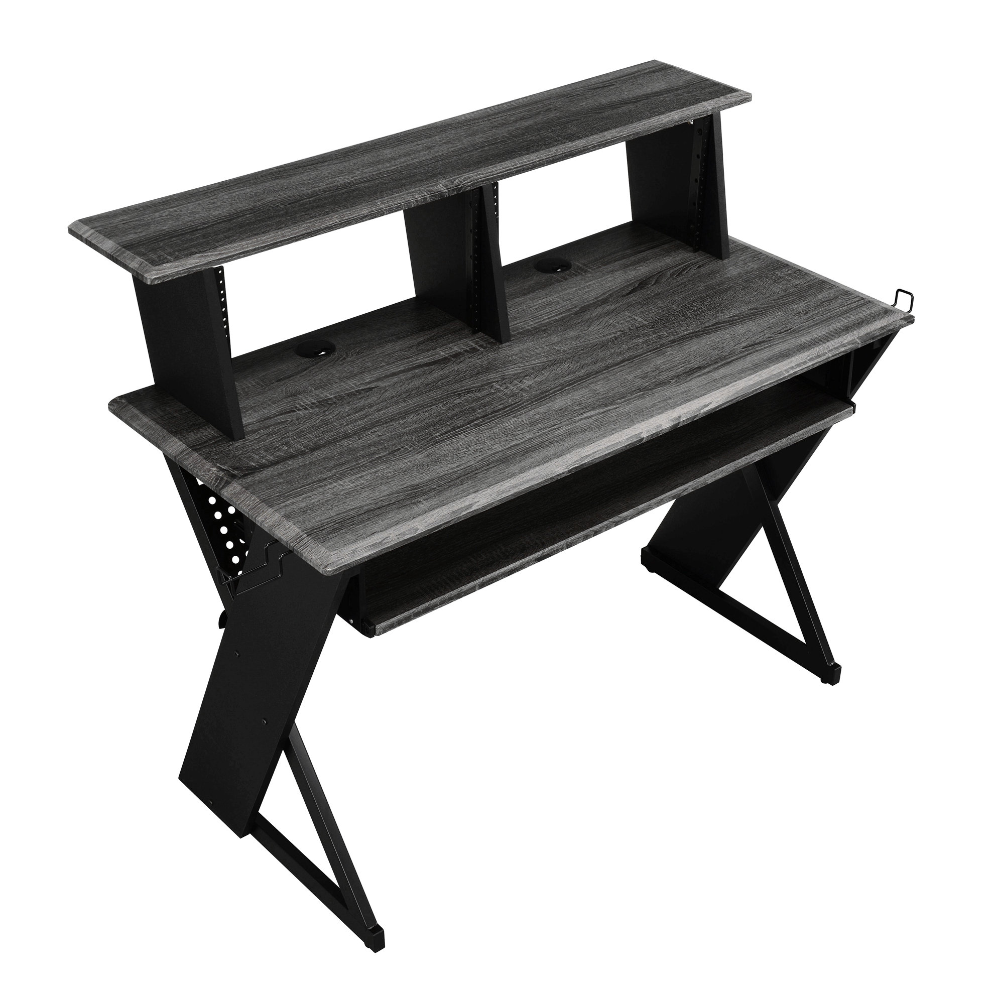 17 Stories Eleazar Natural Oak Finish Music Recording Studio Desk ...