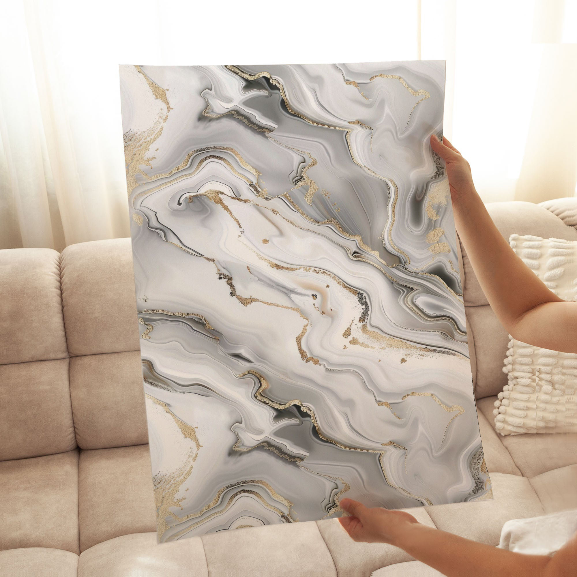 Winston Porter Abstract Marble Geode Dream XIII Modern Unframed Art Print | Wayfair
