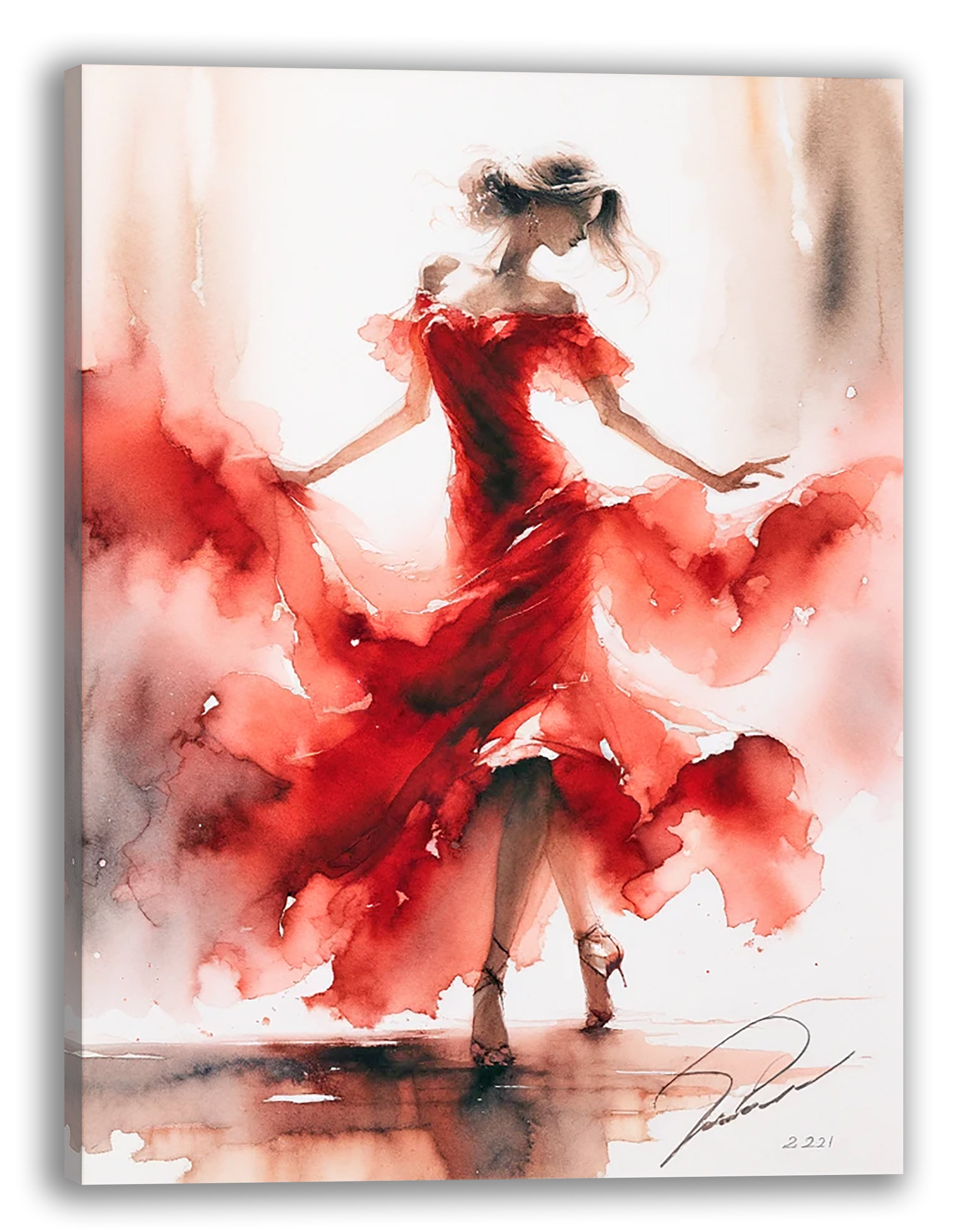 House of Hampton® Rhapsody In Rouge Dance Movement On Canvas Print ...