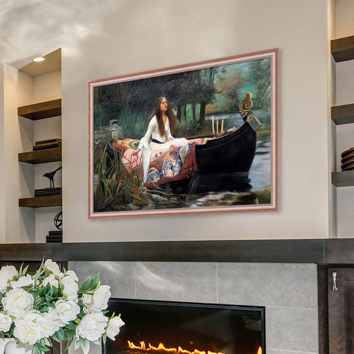 Overstock Art The Lady Of Shalott Framed On Canvas by John William ...